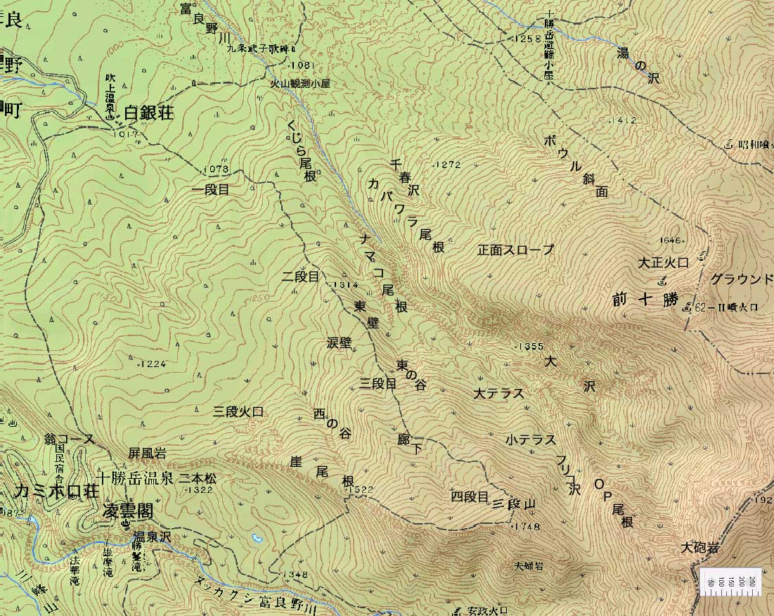 三段山周辺名称マップ